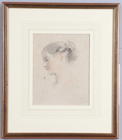 WILLIAM ETTY, RA (1787-1849). His circle. STUDY OF A LADY'S HEAD, FROM ...