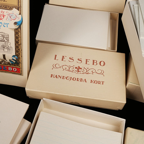 LESSEBO PAPPER, kort, kuvert och anteckningsblock, 1900-tal. Böcker ...