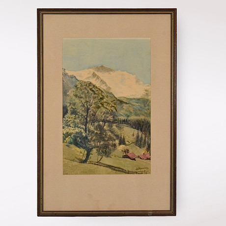 ARON WOLF KRENZISKY. Watercolor. Art - Paintings - Auctionet