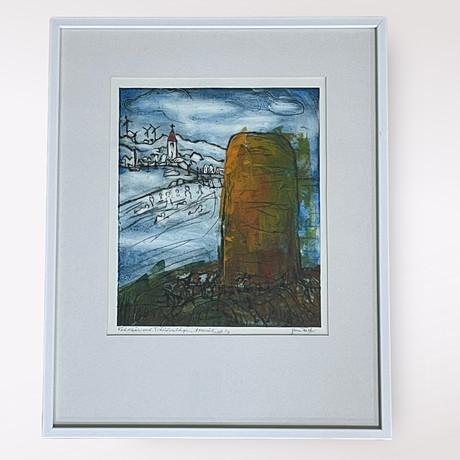 GRACE FALK. Färglitografi. Konst - Grafik - Auctionet