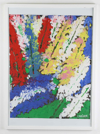 GUNNAR GREIBER. gouache, blomster, signerad. Konst - Måleri - Auctionet