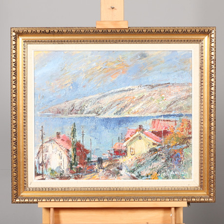 ALF JOHANSSON. OLJA PÅ DUK, signerad. Konst - Måleri - Auctionet