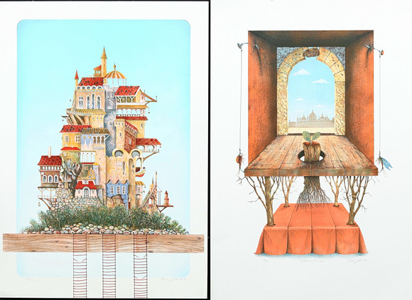 PETER JAKOBY (FÖDD 1941). Litografier 2 stycken, signerade, daterade ...