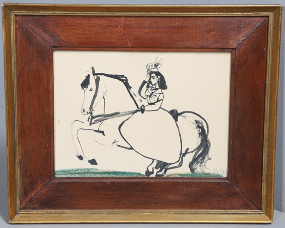 PABLO PICASSO (1881-1973). After. FEMME AU CHEVAL. Art - Engravings ...