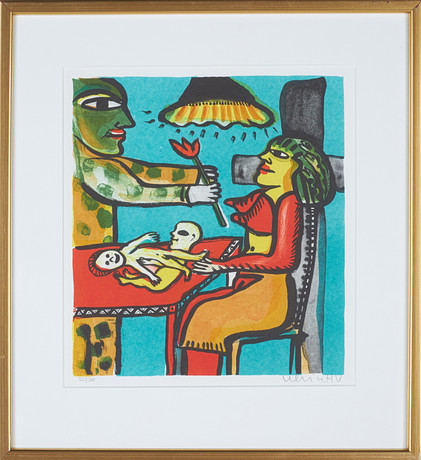ULRIKA HYDMAN-VALLIEN. lithograph in colours, signed and numbered 55/ ...