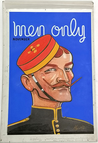 EDWARD SYLVESTER HYNES ORIGINAL COVER ART FOR NOVEMBER 1944 MEN ONLY ...