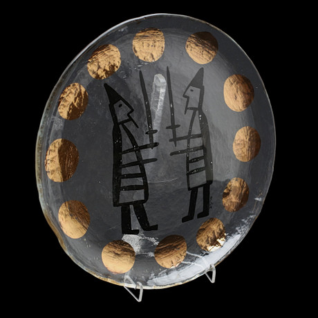 UPPLÄGGNINGSFAT, konstglas, designad av Bengt Lindberg and Lotta Glave ...