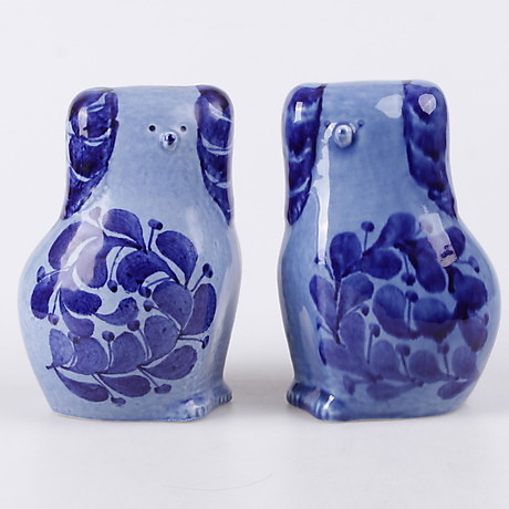 FIGURINES, a pair, stoneware, "Poodles" Lisa Larson, Gustavsberg, 1960s ...