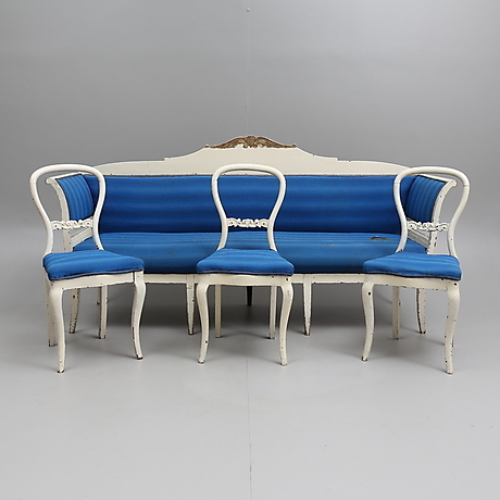 SOFA and 3 CHAIRS, 19th century. Furniture - Sofas & seatings - Auctionet