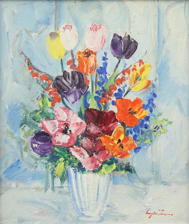 EUGEN PERSSON (1892-1978). Stilleben, olja på pannå, signerad. Konst ...