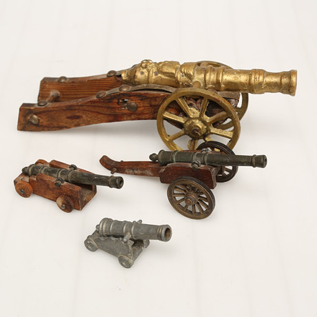 TABLE GUNS, brass/bronze, ship & field guns. Silver & Metals - Other ...