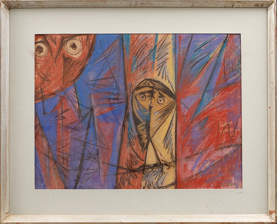 KNUT IRWE. Compositions, Pastel and lithography, signed. Art ...