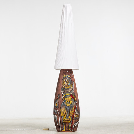 A Tilgman earthenware floor lamp, stamp signed Tilgmans Keramik, mid ...