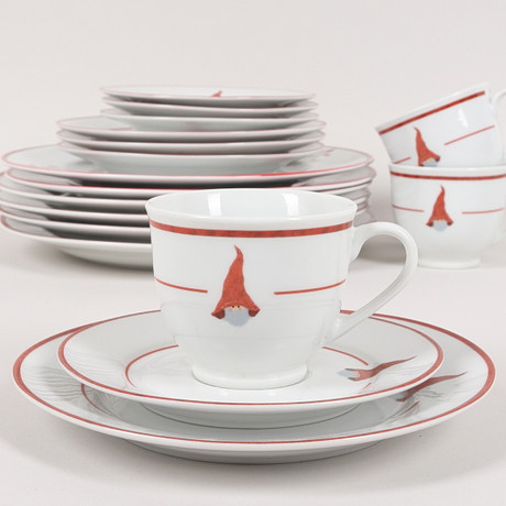 CARIN KRY. Julservis, 18 delar, porslin, Mariehult Sweden. Keramik ...