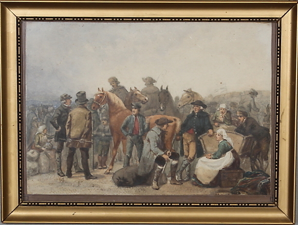 JOSEF WILHELM WALLANDER. Watercolor and pencil, 3 pieces, one signed ...