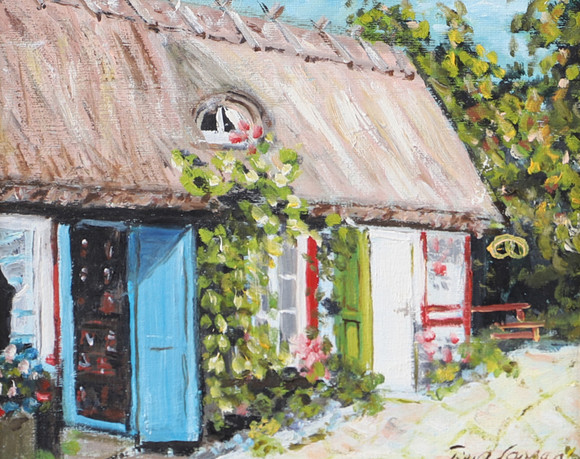 TINA LARSON. “Hos orna Lundgren”, oil on canvas, signed. Art ...