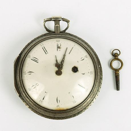 FICKUR, Nicolas Lind (svensk), London, silver med spindelgång, 17/1800 ...