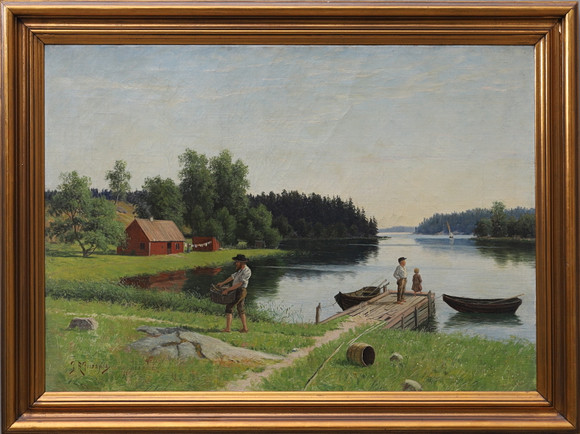 PETER ADOLF PERSSON. olja på duk, signerad. Konst - Måleri - Auctionet