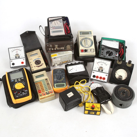 MÄTINSTRUMENT, 16, bla. Hewlett-Packard, Philips, Weston, 1900-tal ...
