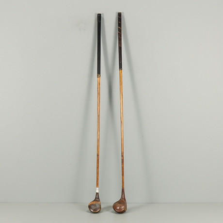GOLFKLUBBOR 2 st, Hickoryskaft, tidigt 1900-tal. Övrigt - Övrigt ...