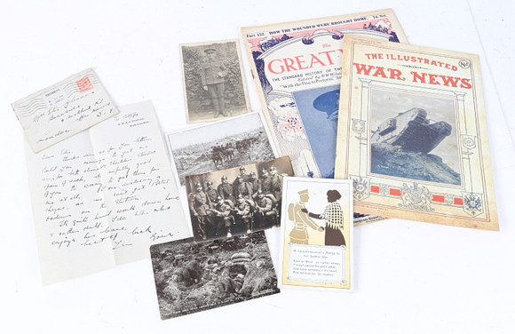 FIRST WORLD WAR EPHEMERA. Weapons & Militaria - Other - Auctionet
