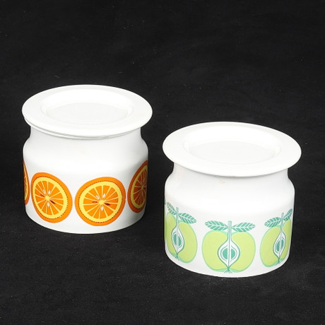 RAIJA UOSIKKINEN. Jam jars, 2 pieces Pomona, Arabia, Finland. Ceramics ...