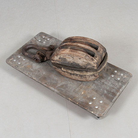 TALJA/BLOCK, trä, smide. 18/1900-tal. Samlarföremål - Teknika & Nautika ...