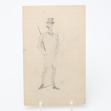 ALBERT ENGSTROM. THIRTEEN DRAWINGS THAT HE MADE WHEN HE WAS IN SEVENTH ...