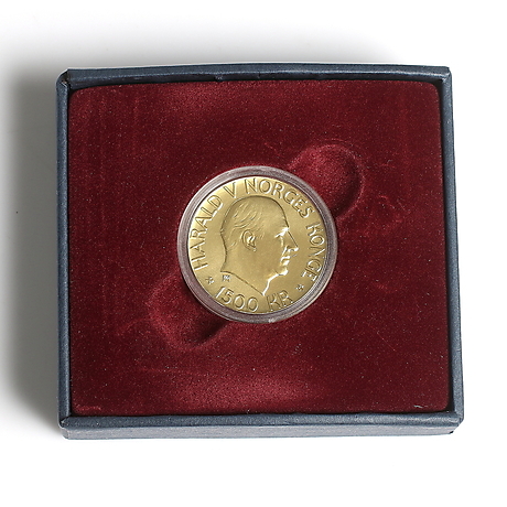 GOLD COIN, 22k gold, NOK 1500, Nobel Peace Prize Norway 1901-2001 ...