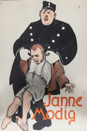 A HAND-PAINTED POSTER, “Janne Modig”, 1920s. Art - Paintings - Auctionet