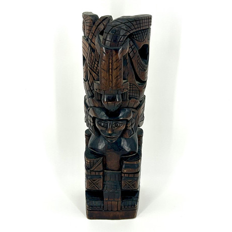 AZTEC MAYAN MESOAMERICAN TOTEM MEDICINE MAN ARTIFACT STELE SCULPTURE ...