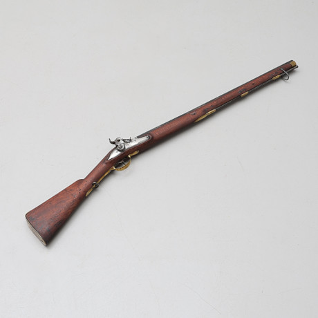 CONVERTED RIFLE FROM FLINTLOCK TO SLAG LOCK, Denmark, 17th/19th century ...
