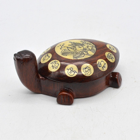 CHINESE COMPASS, TURTLE, WOOD AND BONE, HAND CARVED, 1900-1950, CHINA ...
