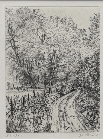 JAN PERSSON & TOMAS TRANSTRÖMER, etching and poem, signed, etching ...