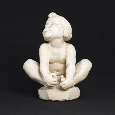 RUDOLPH TEGNER (1873-1950). After. “Kiss Me”, sculpture, white painted ...