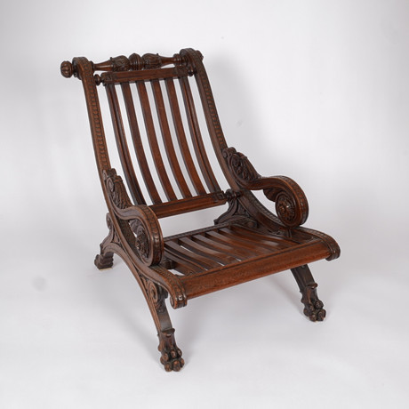 A late 19th century colonial style chair/lounge chair. Furniture ...