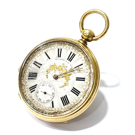 CHARLES VICTOR GUYE. FLEURIER (SCHWEIZ). FICKUR MED EXPONERAD URTAVLA I ...