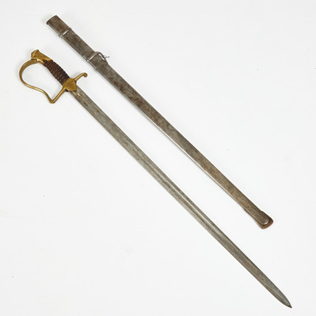 SABEL, m/1889, Sweden, for men at the artillery, wooden rolling pin ...