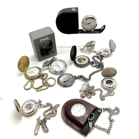 7 x POCKET WATCHES + TRAVEL CLOCK. Clocks & Watches - Pocket & Stop ...