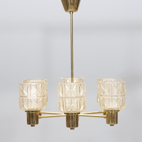 TAKLAMPA mässing, glas, 1900-talets andra hälft. Belysning & Lampor ...