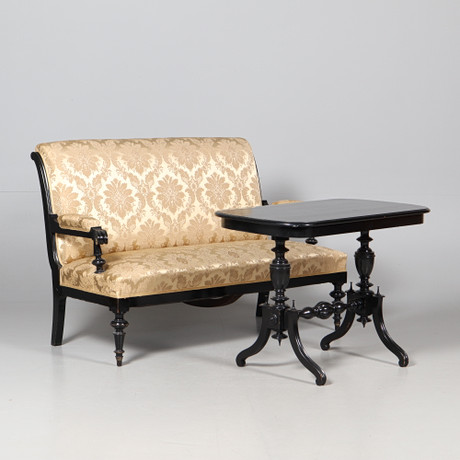 SITTGRUPP, soffa samt bord, 1900-tal. Möbler - Soffor & Sittgrupper ...