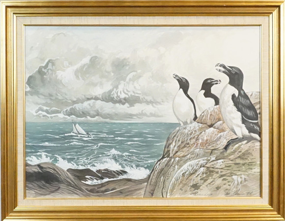 LARS HOLM (f. 1956), akvarell, "Tordmule", signerad samt daterad 78 ...