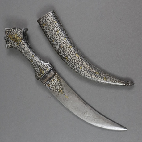 Tung silverbelagd järndolk - Indien 1800-/1900-tal. Vapen & Militaria ...