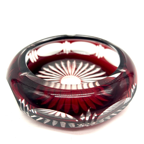 BOHEMIAN CRYSTAL ASHTRAYS - RUBY RED AND CLEAR. Glass - Utility glass ...