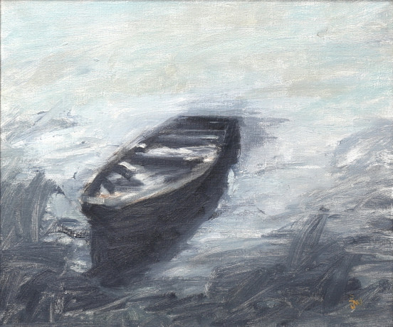 JAN WIBERG, eka, olja på duk, signerad. Konst - Måleri - Auctionet