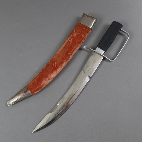 DAGGER - India, slightly curved double-edged back blade, blade with ...