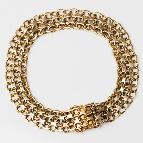 ARMLÄNK, x-länk, guld 18k, Norens Guldatelje, 1968. Smycken ...