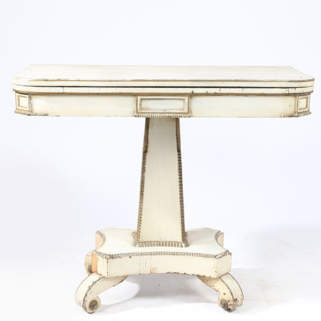 A REGENCY PAINTED CARD TABLE. Furniture - Tables - Auctionet