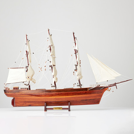 A 1960s “Cutty Sark” three-masted boat model, Jakaranda. Collectables ...