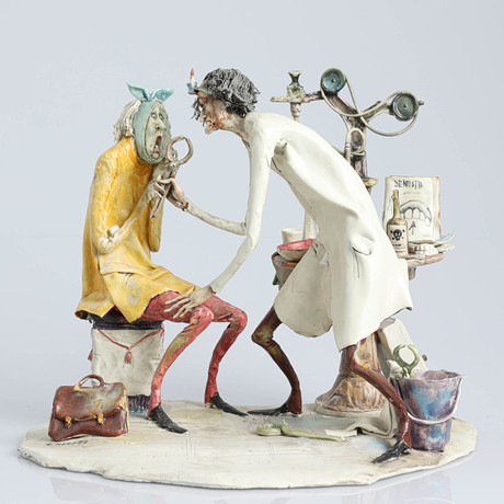 TONI MORETTO (ITALY 1929-2011). Figurine, bisque porcelain, emergency ...